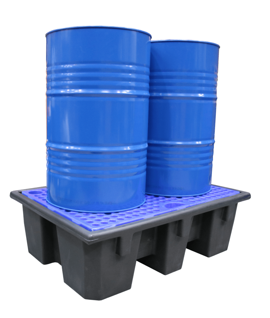 Bac en PEHD 2 fûts 240 L 1200 x 800 x 390 mm